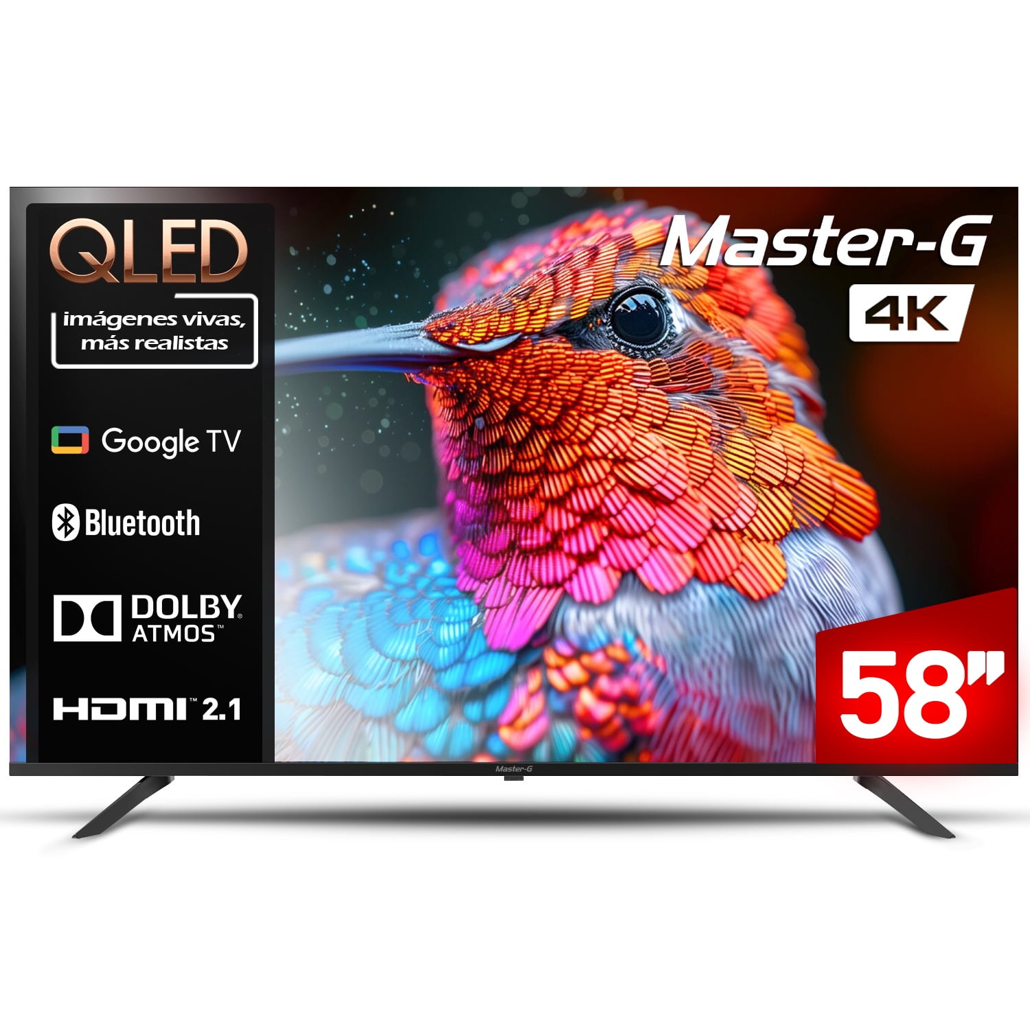 Smart TV QLED 58" Google TV 4K Bluetooth Frameless | Lider