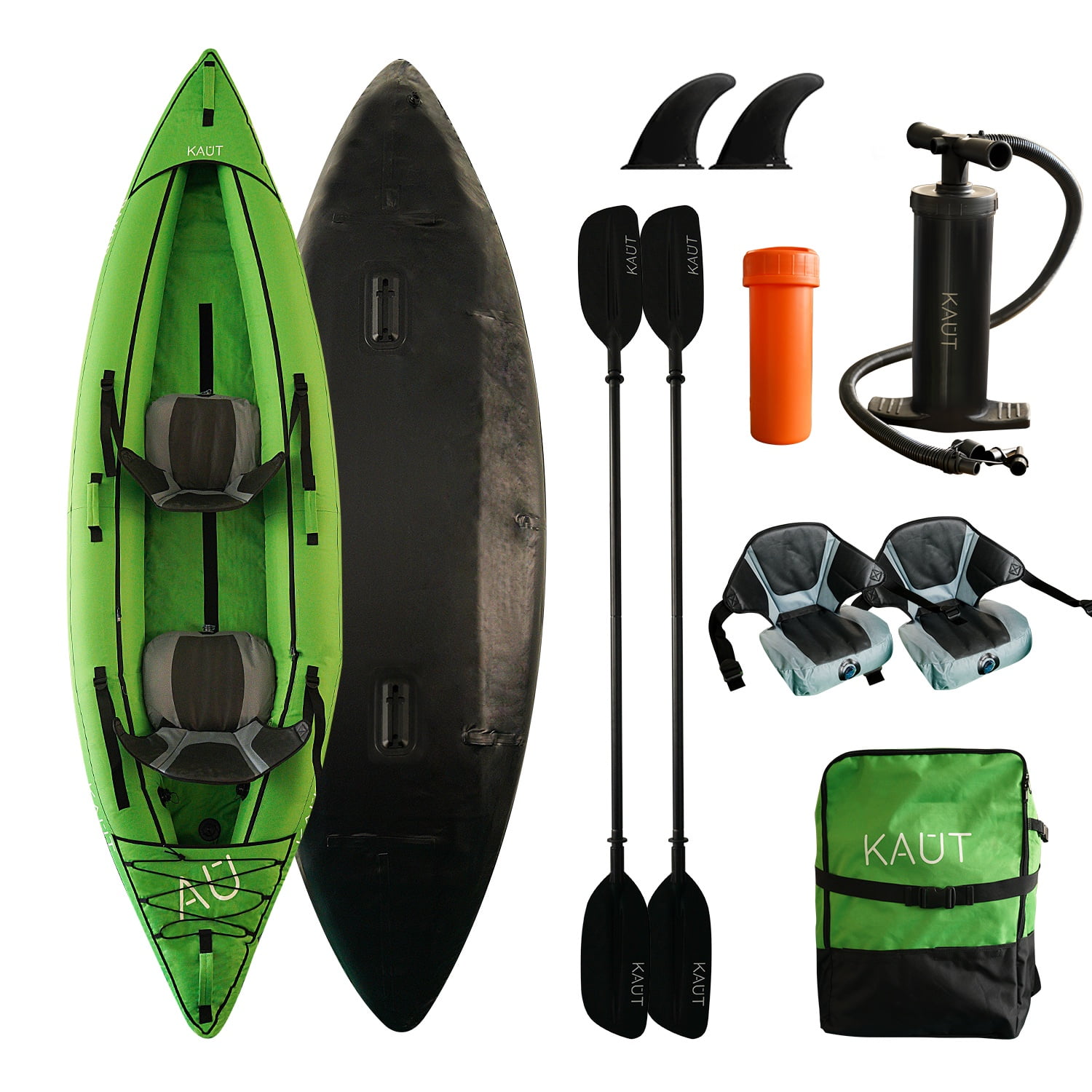 Kayak Inflable Profesional Doble 2 personas 345 cm - Baker Verde | Lider