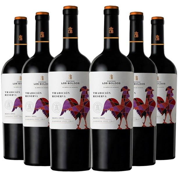 6 Vinos Tradicion Mezcla Tinta (Cs/ Ca), 750 ml, 13.5% | Lider