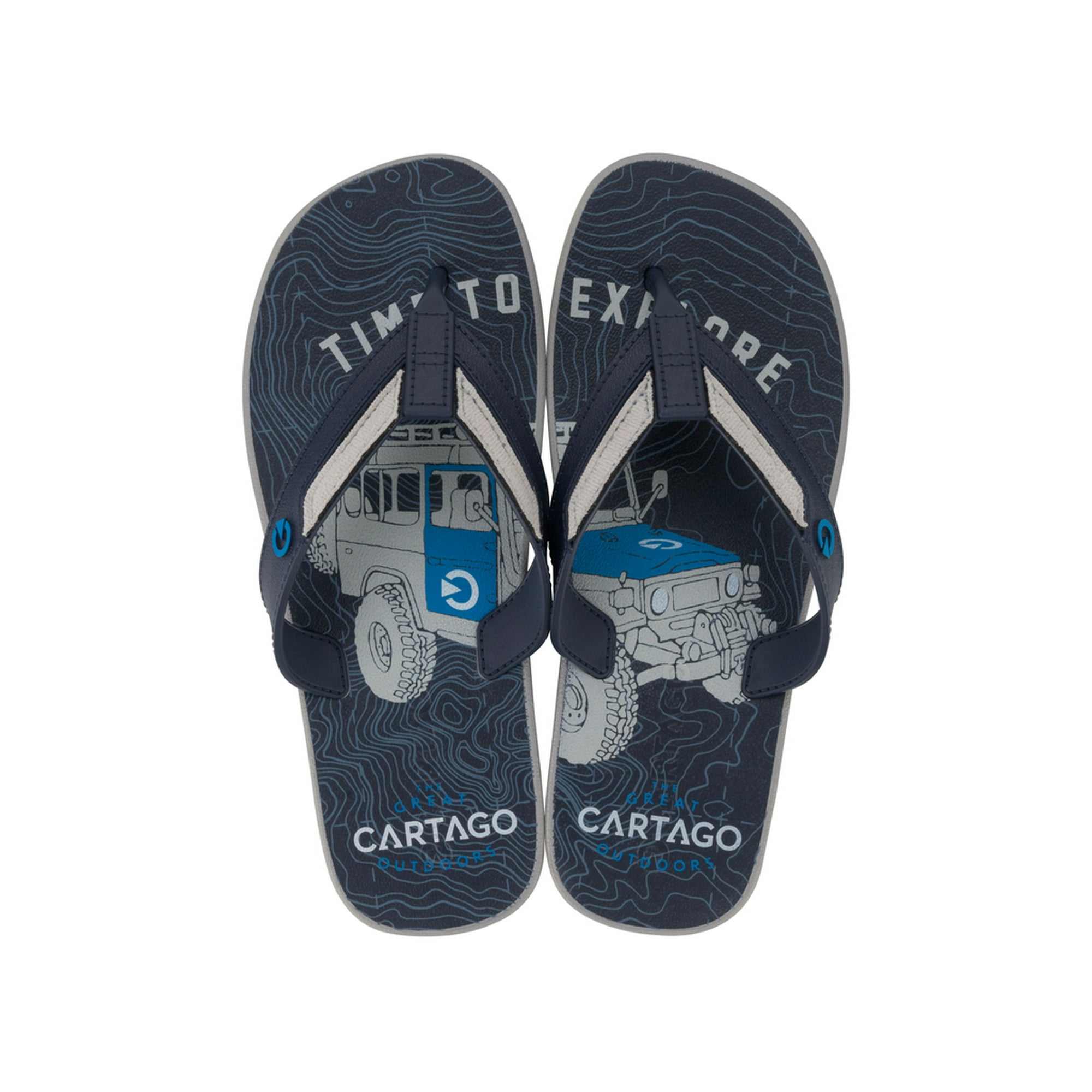 Sandalia Hombre Gris/Azul Dakar Cartago | Lider