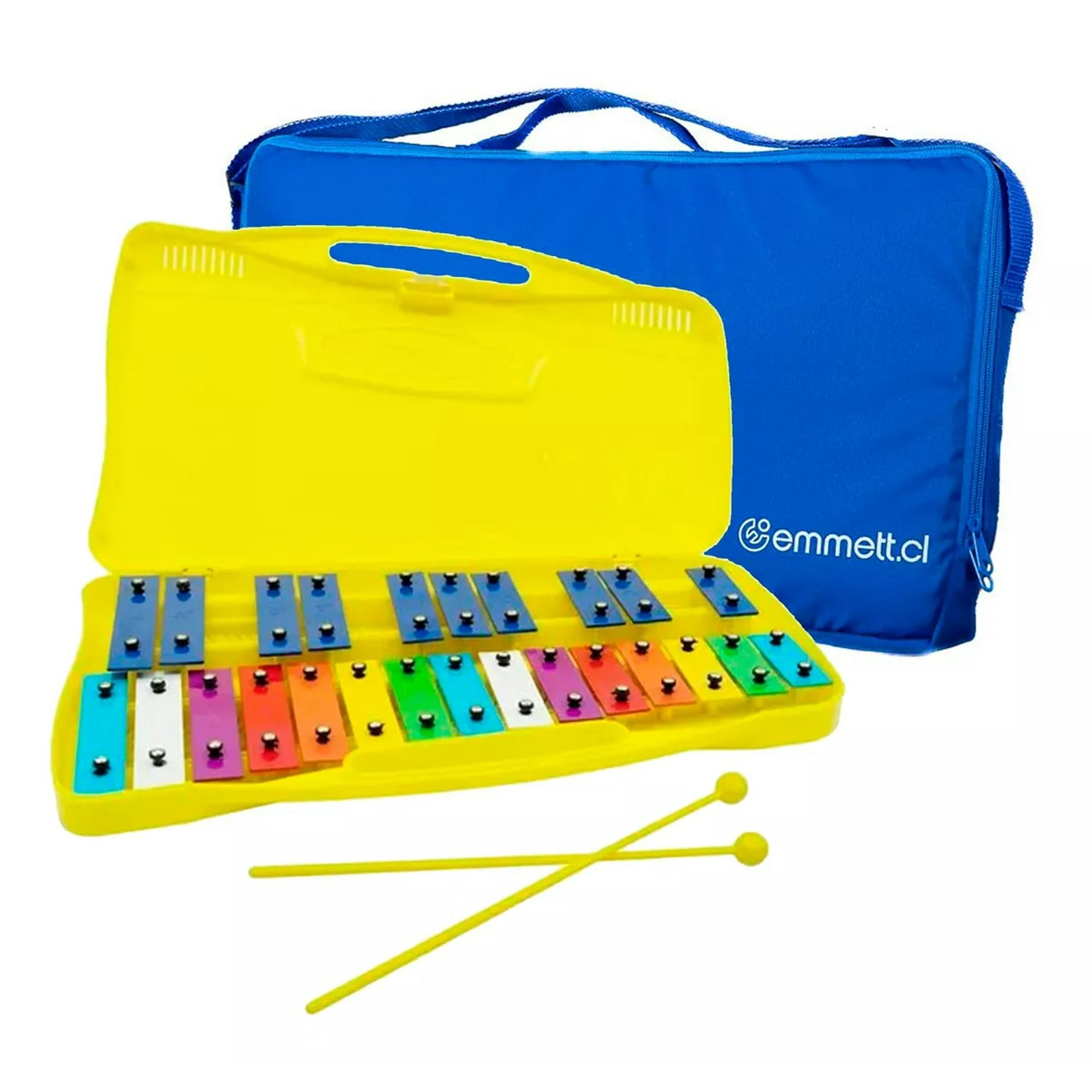 Metalófono Cromático 25n Con Funda Azul Acolchada Cr-mt25 | Lider
