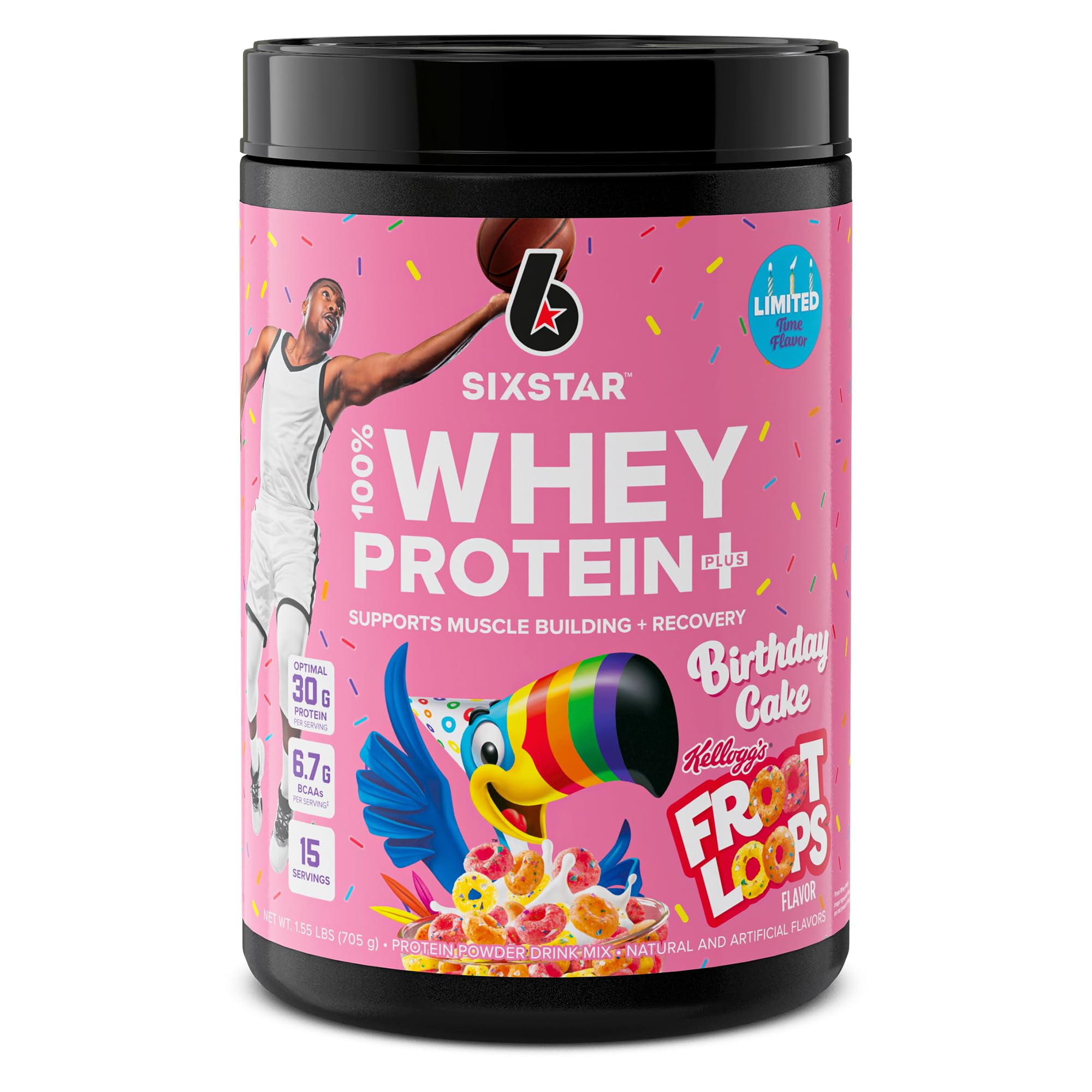 Proteína de suero en polvo Six Star Muscle Builder 680 g Froot Loops ...