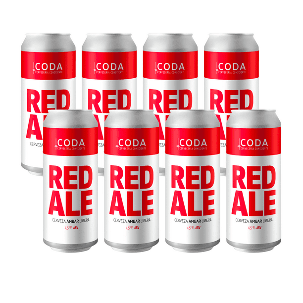 8 Latas Cerveza Artesanal CODA Red Ale | Lider