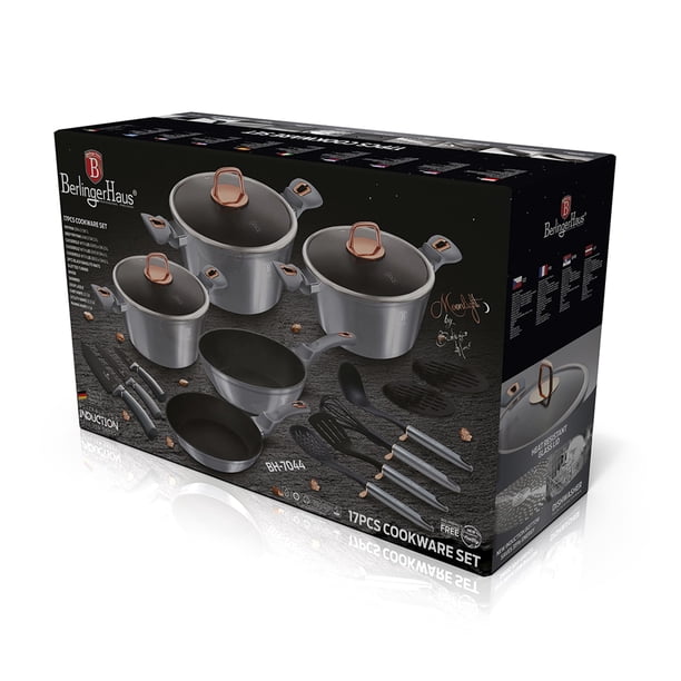 Bateria de cocina 17 piezas full induccion antihaderente | Lider