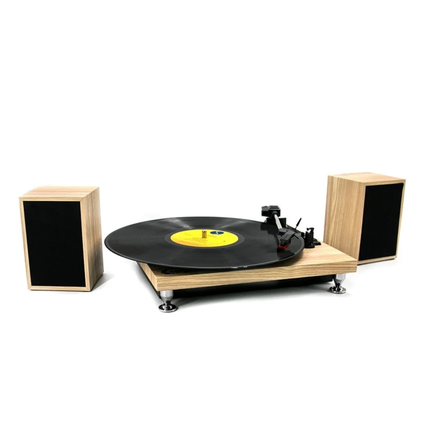Tocadiscos Tornamesa Vinilo 3 Velocidades + Parlantes Madera | Lider