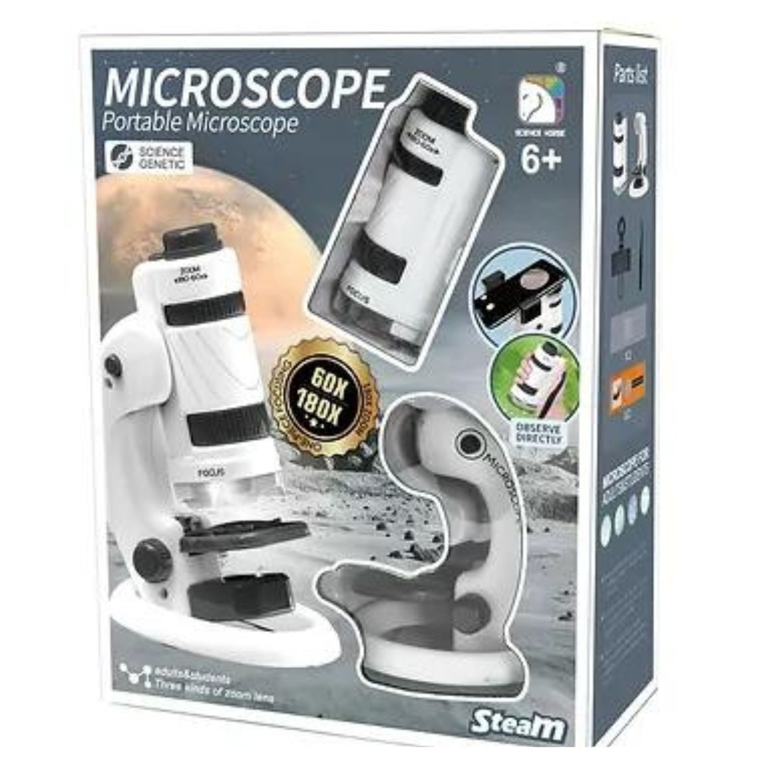 MICROSCOPIO DUAL EDUCACIONAL LED Y ACCESORIOS NIÑOS AM58 | Lider