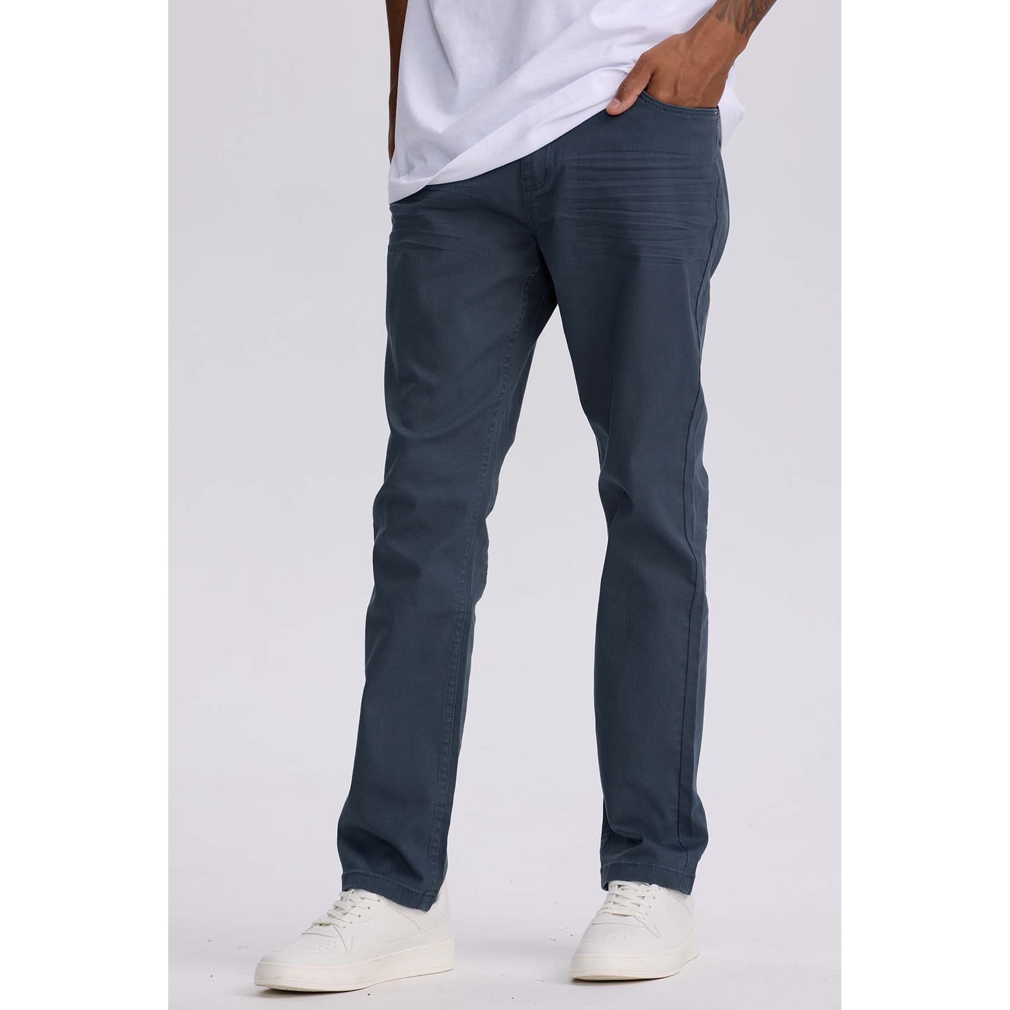 Jeans Hombre Slim Color Petróleo | Lider