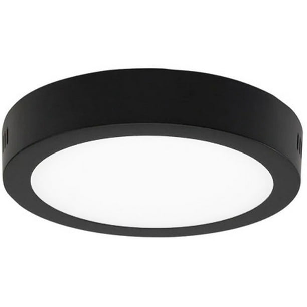 Panel Led Circular 18 W Luz Cálida Sobrepuesto Negro | Lider