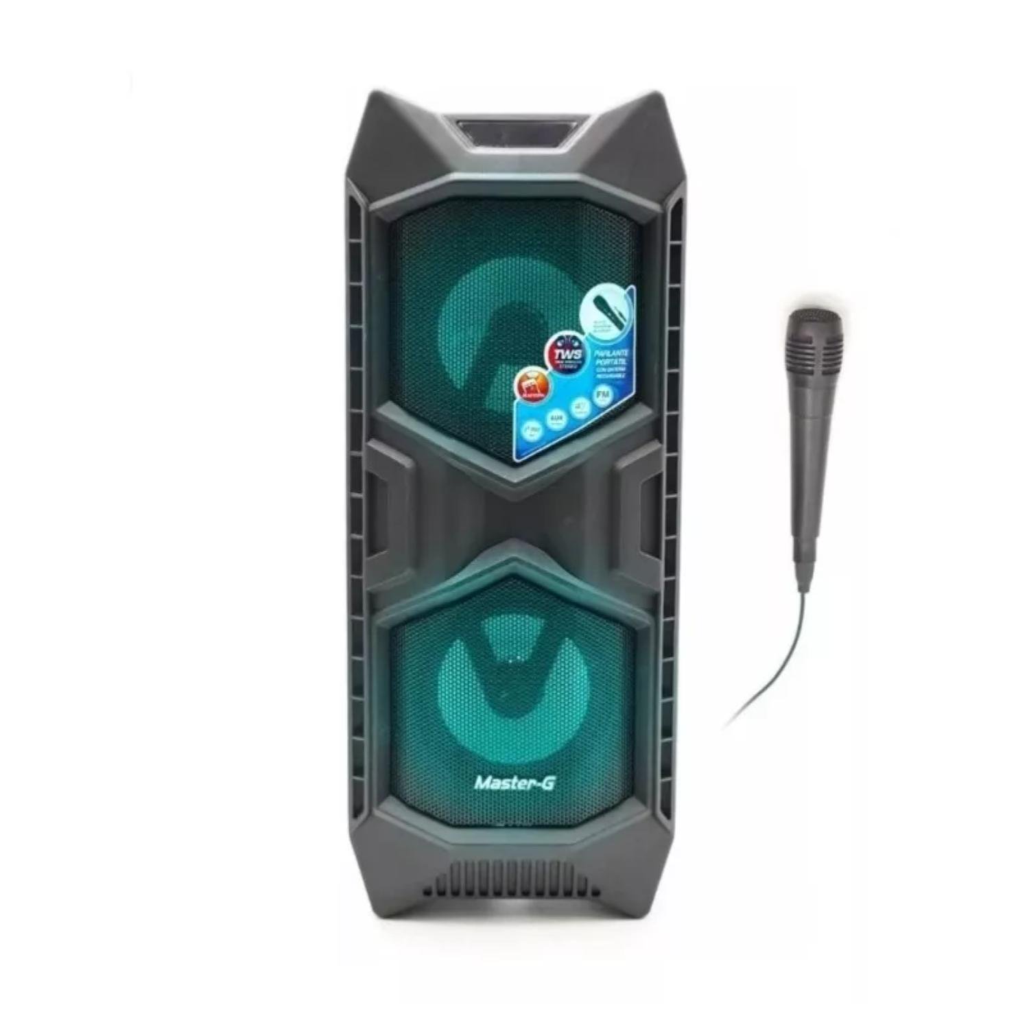 Parlante Bluetooth Microfono USB AUX 10W RMS RGB Wolf Master G | Lider