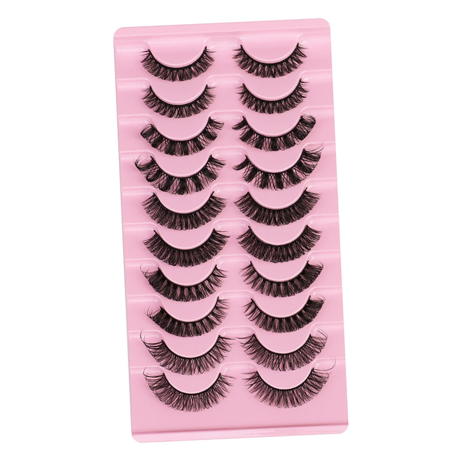 10 Pares De Pestañas Rusas DD Curl Curly Eye Lashes Hecho A Mano A | Lider