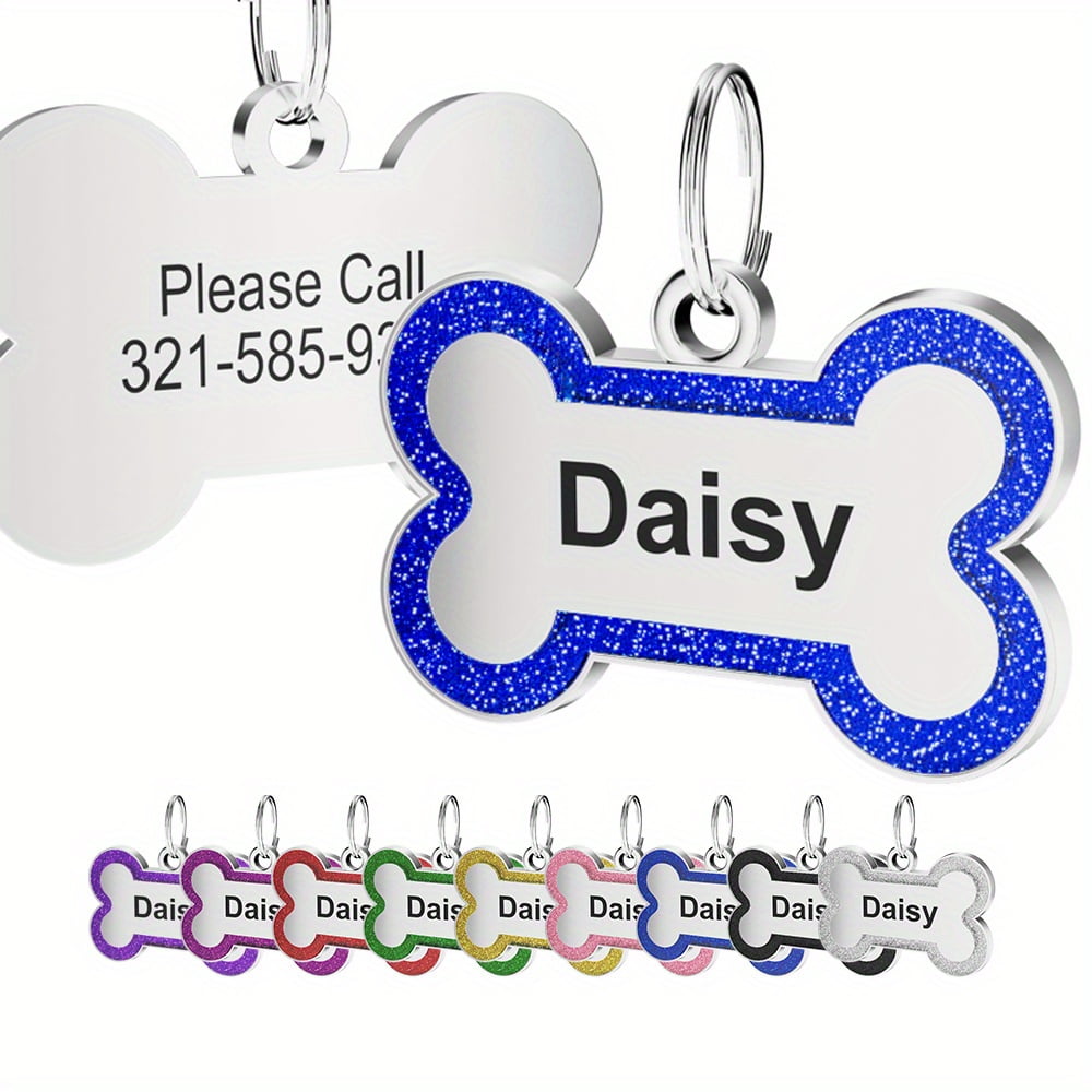 Personalized Pet ID Tags, Custom Dog Name Tags, Engraved Both Sides ...