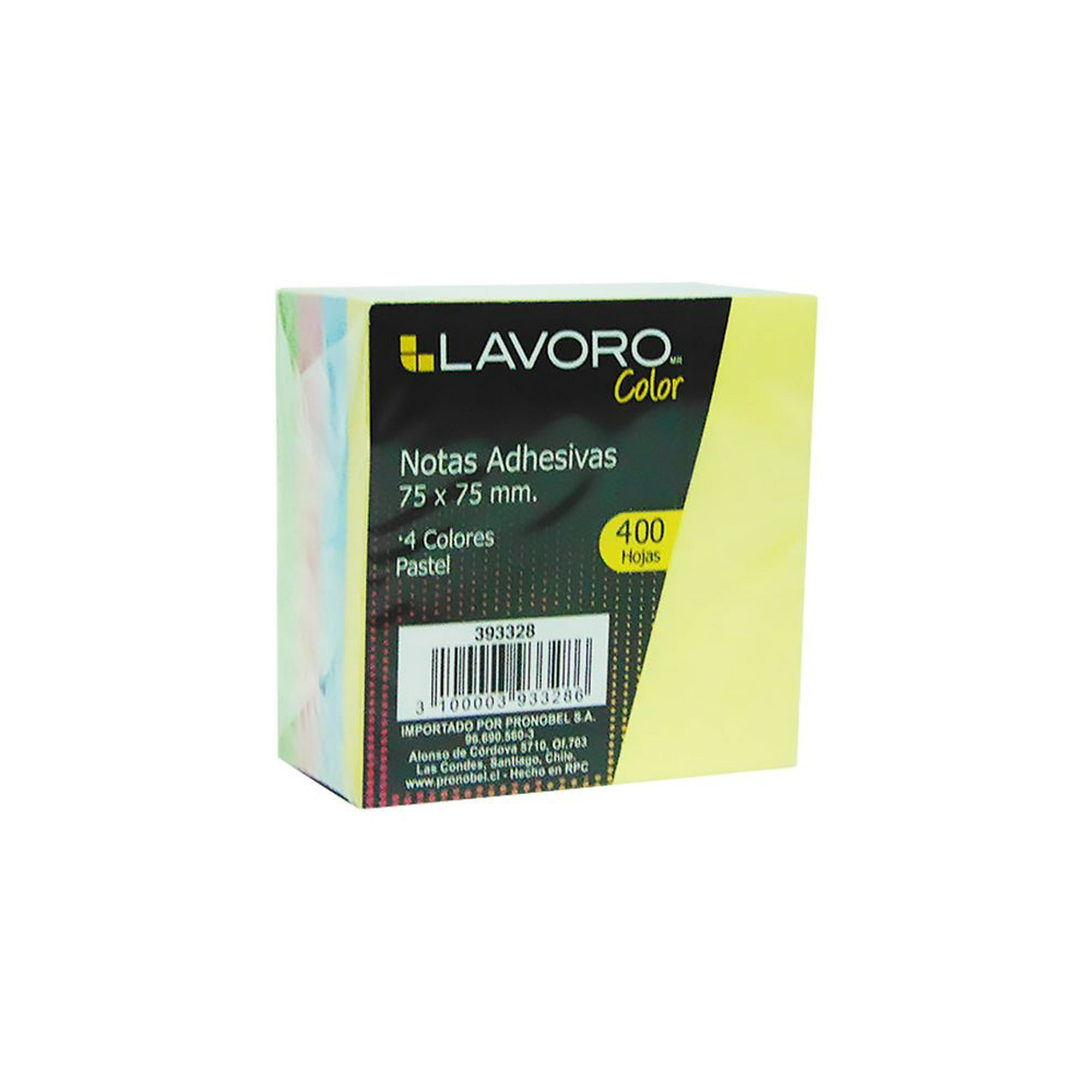Nota Adhesiva 75 X 75 Mm 400 Hojas 4 Colores Pastel Lavoro | Lider