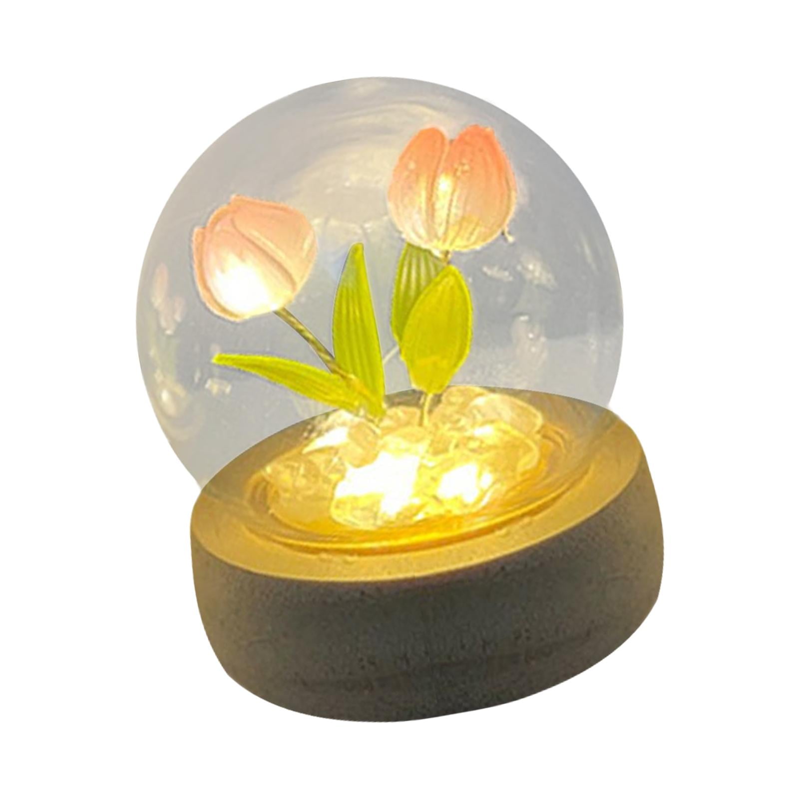 Lámpara De Noche DIY Lámpara De Flores Iluminada Lámpara De Flores Para ...