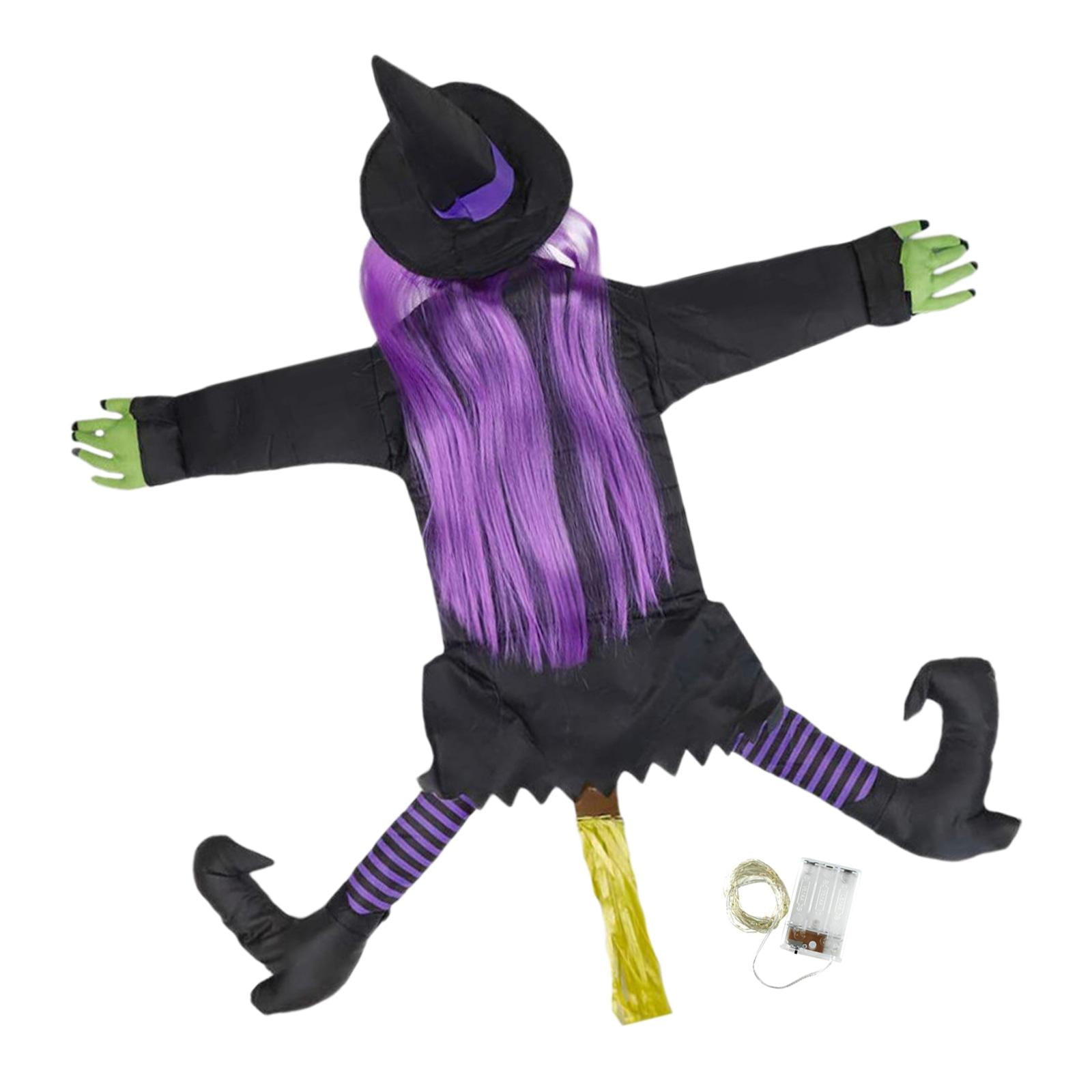 Figura De Bruja Estrellada Iluminada Contra Un árbol, Multiusos ...