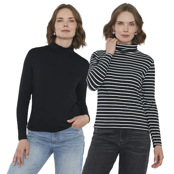 Beatle Mujer Bipack Negro/Líneas Corona | Lider