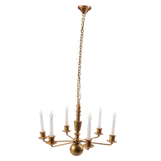 Lámpara De Techo Modelo De Ara?a Colgante 1/87 Escala HO Oro 14,5 Cm ...