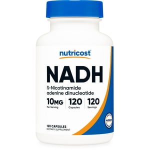 Suplemento Nutricost Nadh 10 Mg 120 Cápsulas B-Nicotinamida