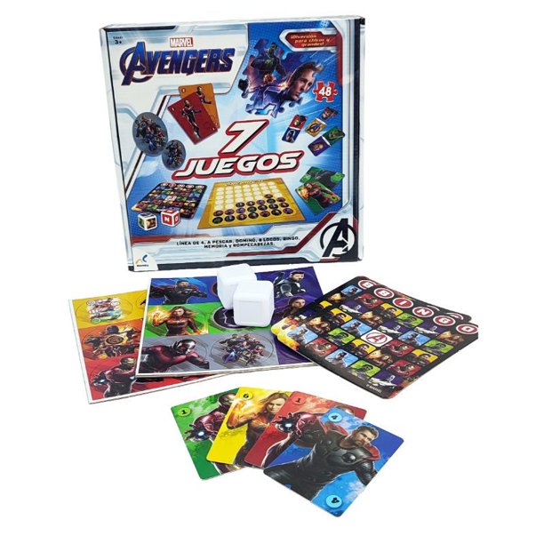 Juego De Mesa Multijuegos 7 En 1 Avengers | Lider