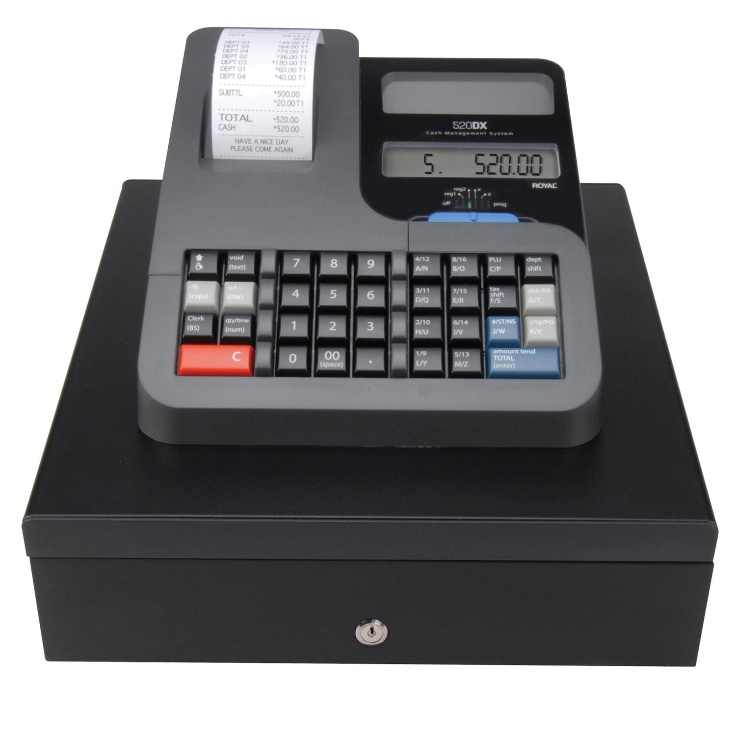 Caja registradora electrónica Royal 89395U 520DX con impresora | Lider