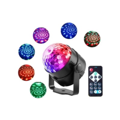 Bola Disco Led Rgb Ritmica Giratoria Luces Para Fiesta | Lider