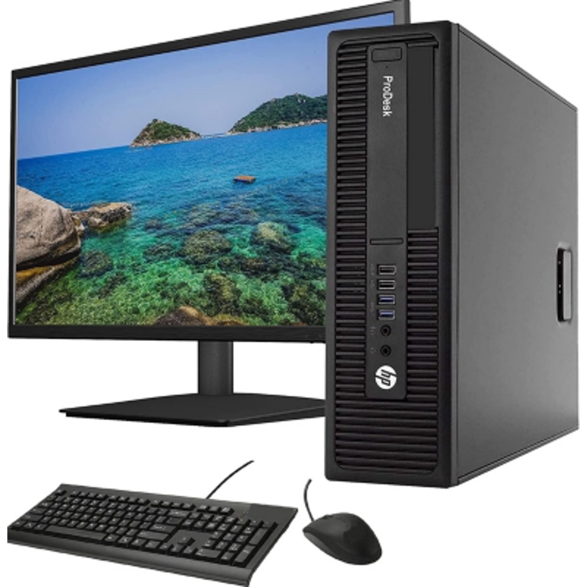 Combo Monitor + PC Desktop Hp Prodesk 600 G2 intel Core i3 8GB 500GB ...