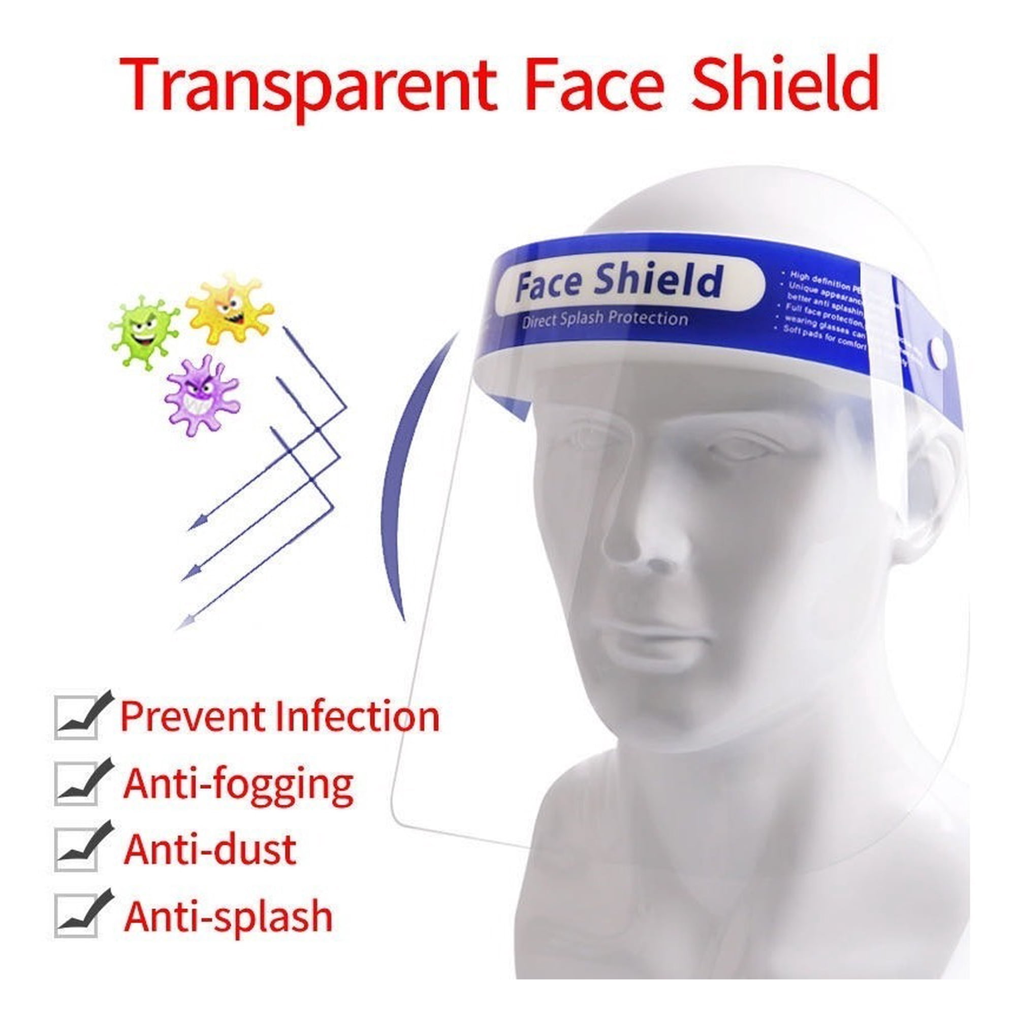 Escudo Facial Protector Mica Completa Transparente | Lider