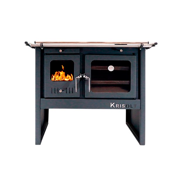 Cocina a Leña combustión lenta KA100 Negro | Lider