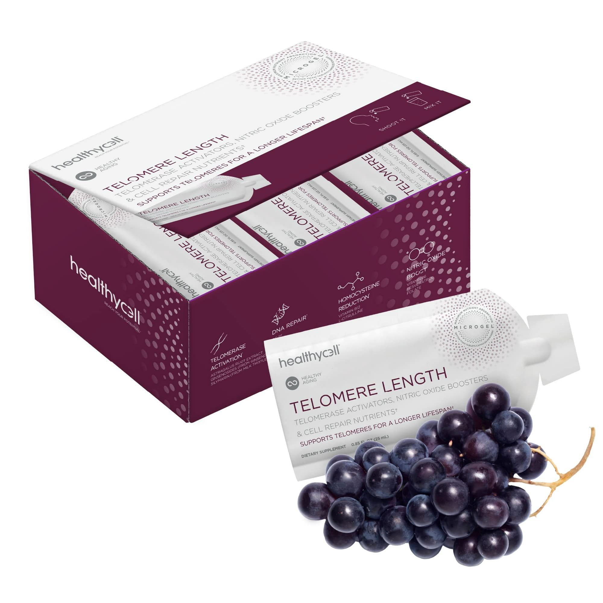 Gel antienvejecimiento Supplement Healthycell Telomer Length, 30 ...