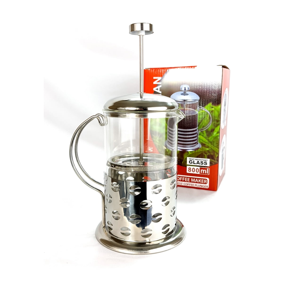 Tetera cafetera francesa cafe vidrio 800ml | Lider