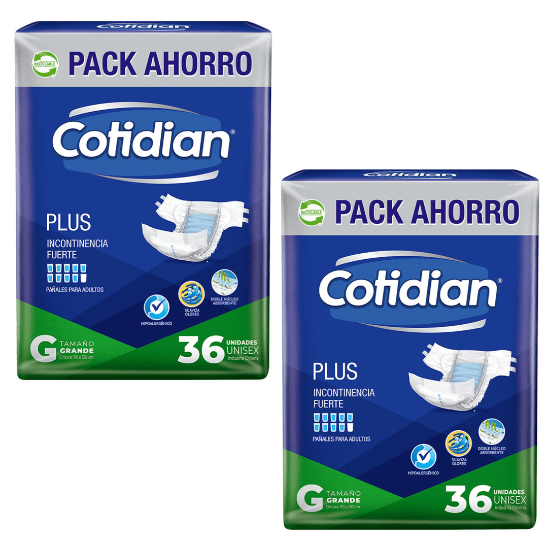 Cotidian Plus G 36 Und X 2 Paq 72 Pañales | Lider