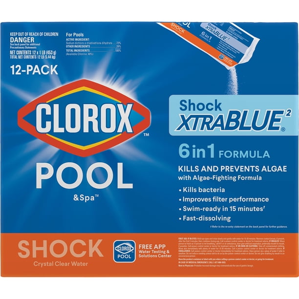 Tratamiento de choque para piscina CLOROX Pool&Spa XtraBlue, paquete de ...