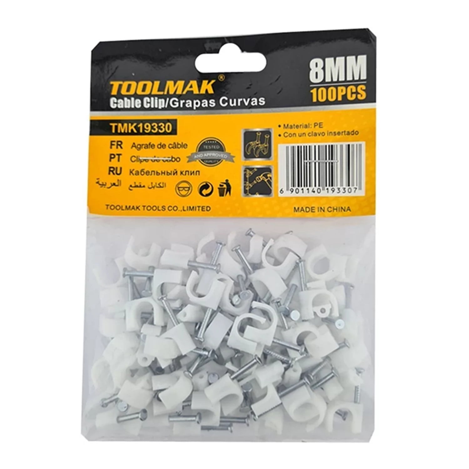 Grapa Grampa Rg6 Cable 8mm Blanco 100 Unidades | Lider