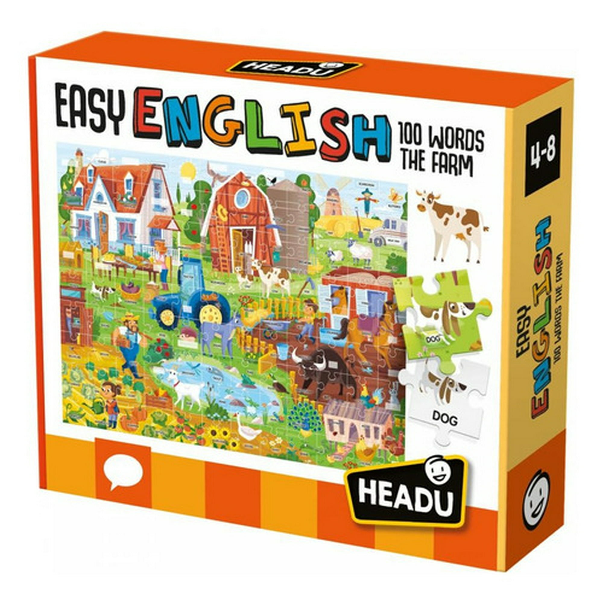 Puzzle Inglés: 100 Palabras La Granja Headu | Lider