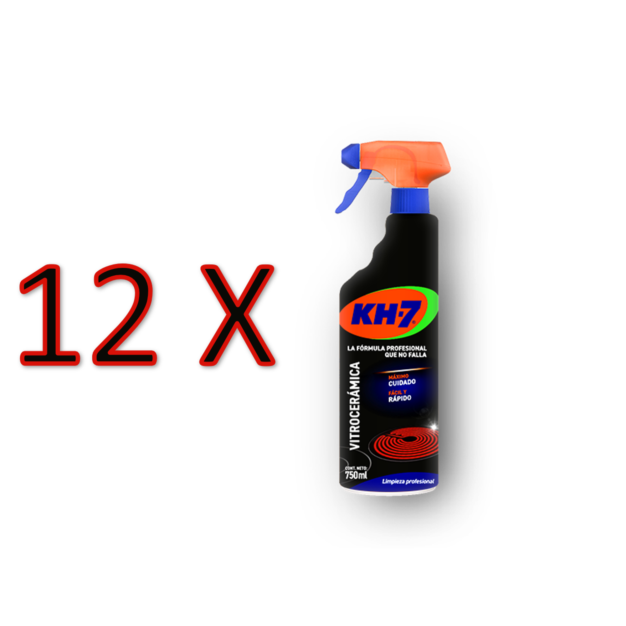 Pack Limpiador Vitrocerámica Espuma KH7 12 x 750 ml | Lider