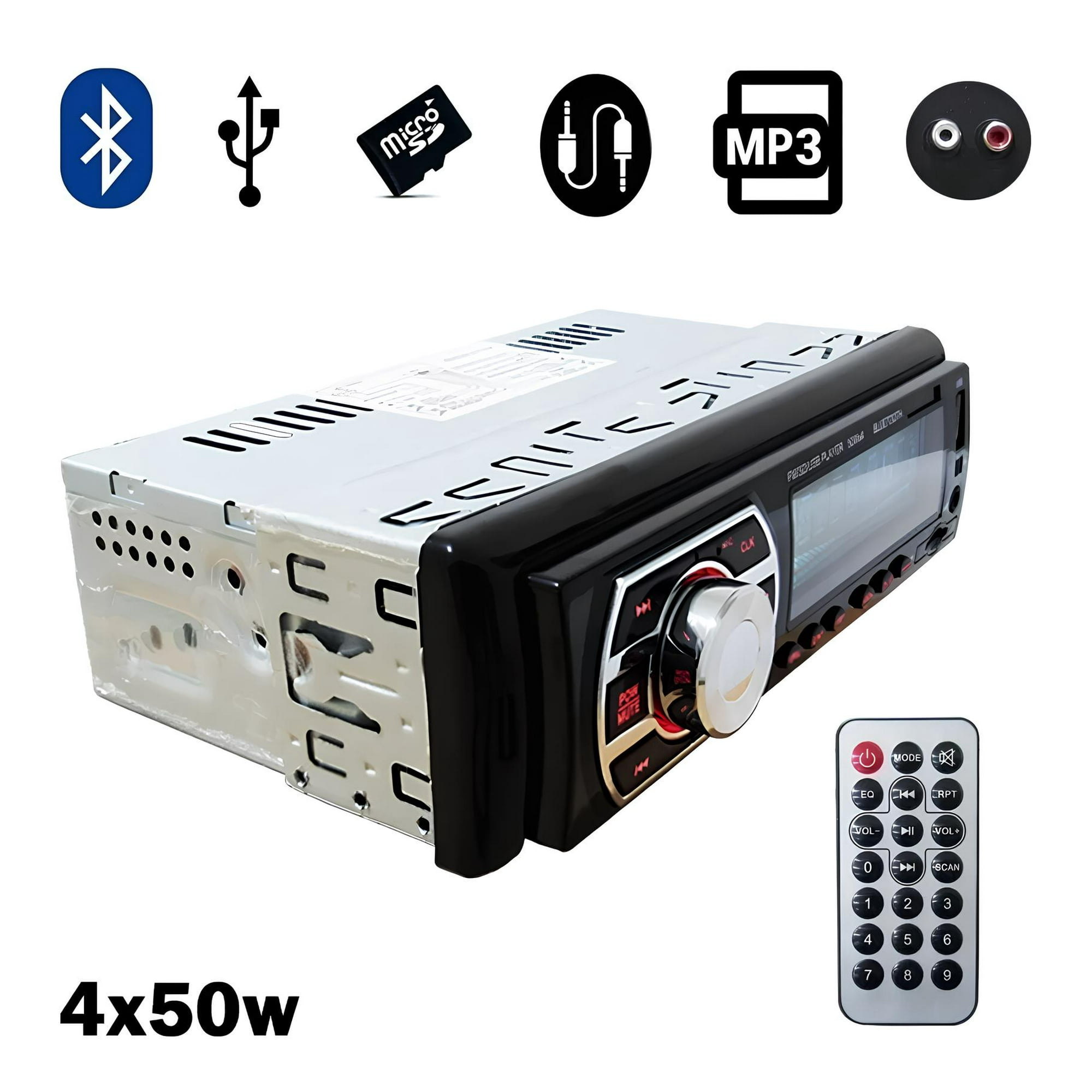 Radio Auto Bluetooth 4x50w Automóvil Usb Aux Sd | Lider