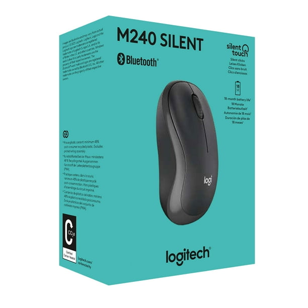 910-007113 MOUSE LOGITECH M240 SILENT BLUETOOTH GRAFITO OPEN BOX | Lider