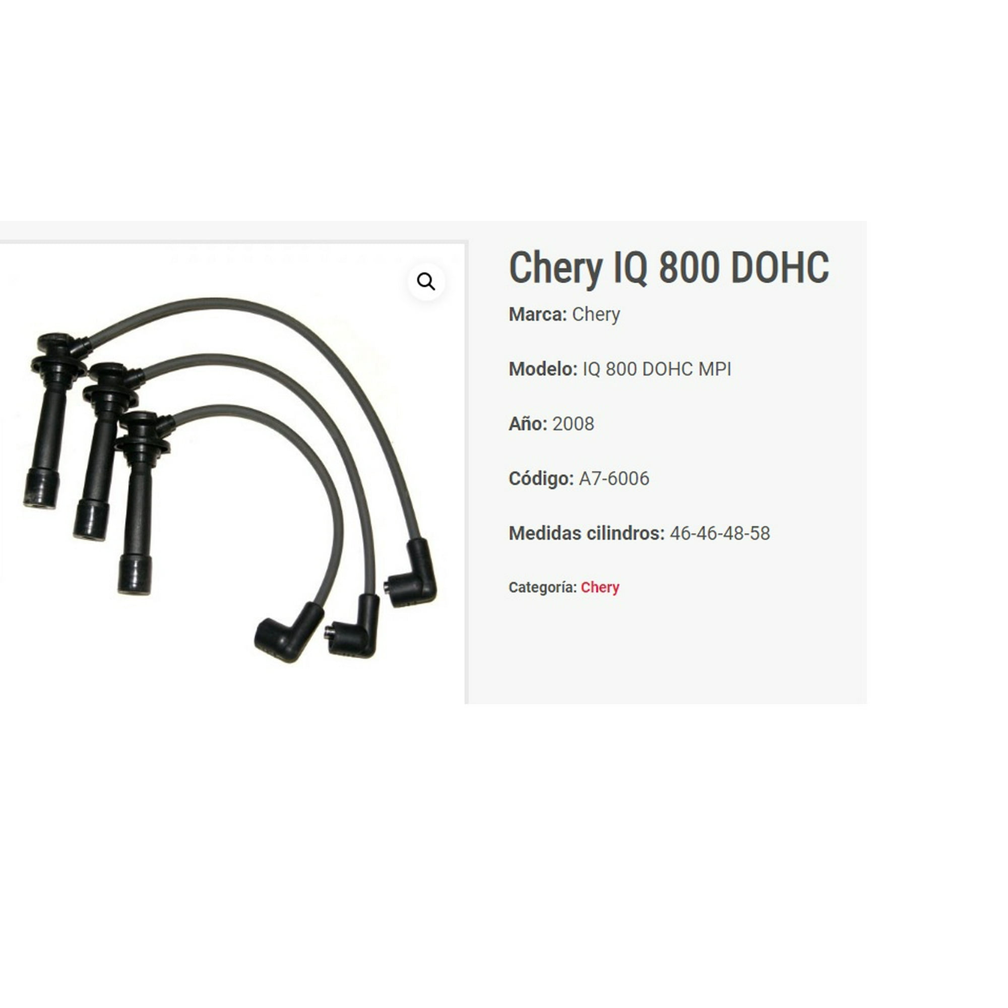 Cables De Bujía Chery Iq 800 | Lider