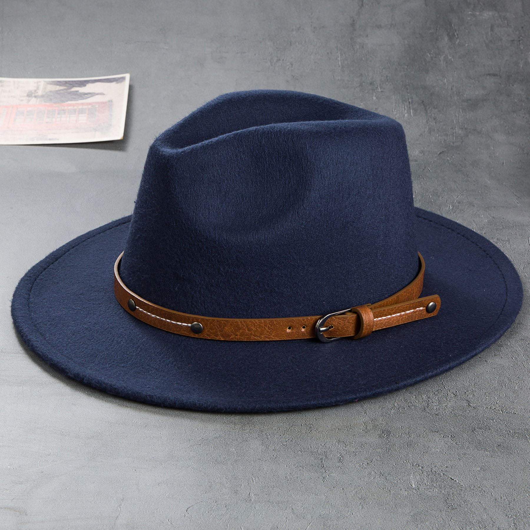 Vintage Felt Woolen Top Hat with Leather Buckle - Perfect for Jazz and ...