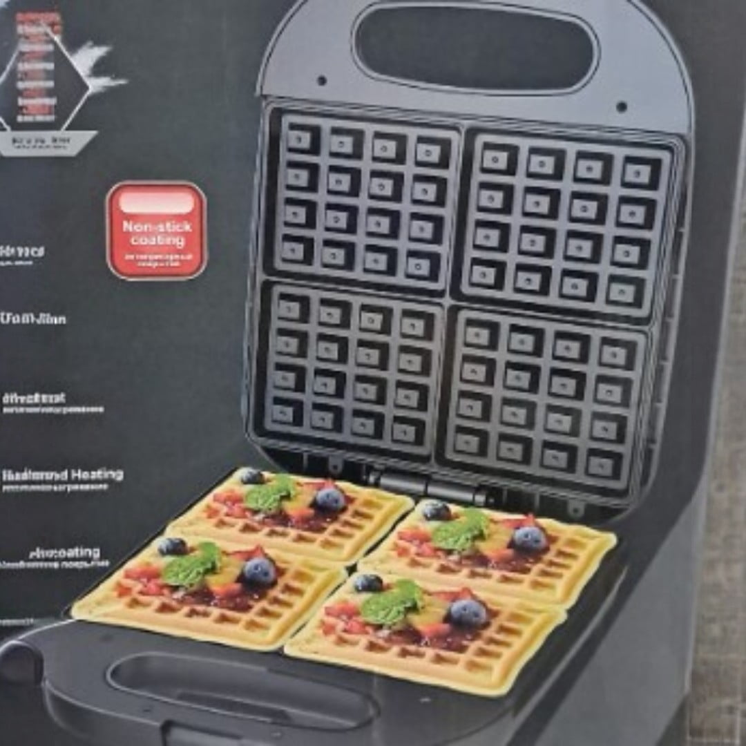 Maquina Para Wafles 1400W Para 4 WAFLES | Lider