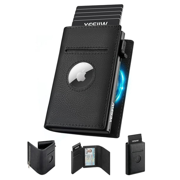 Cartera Smart Wallet Airtag Para Hombre Con Bloqueo Rfid Negra | Lider