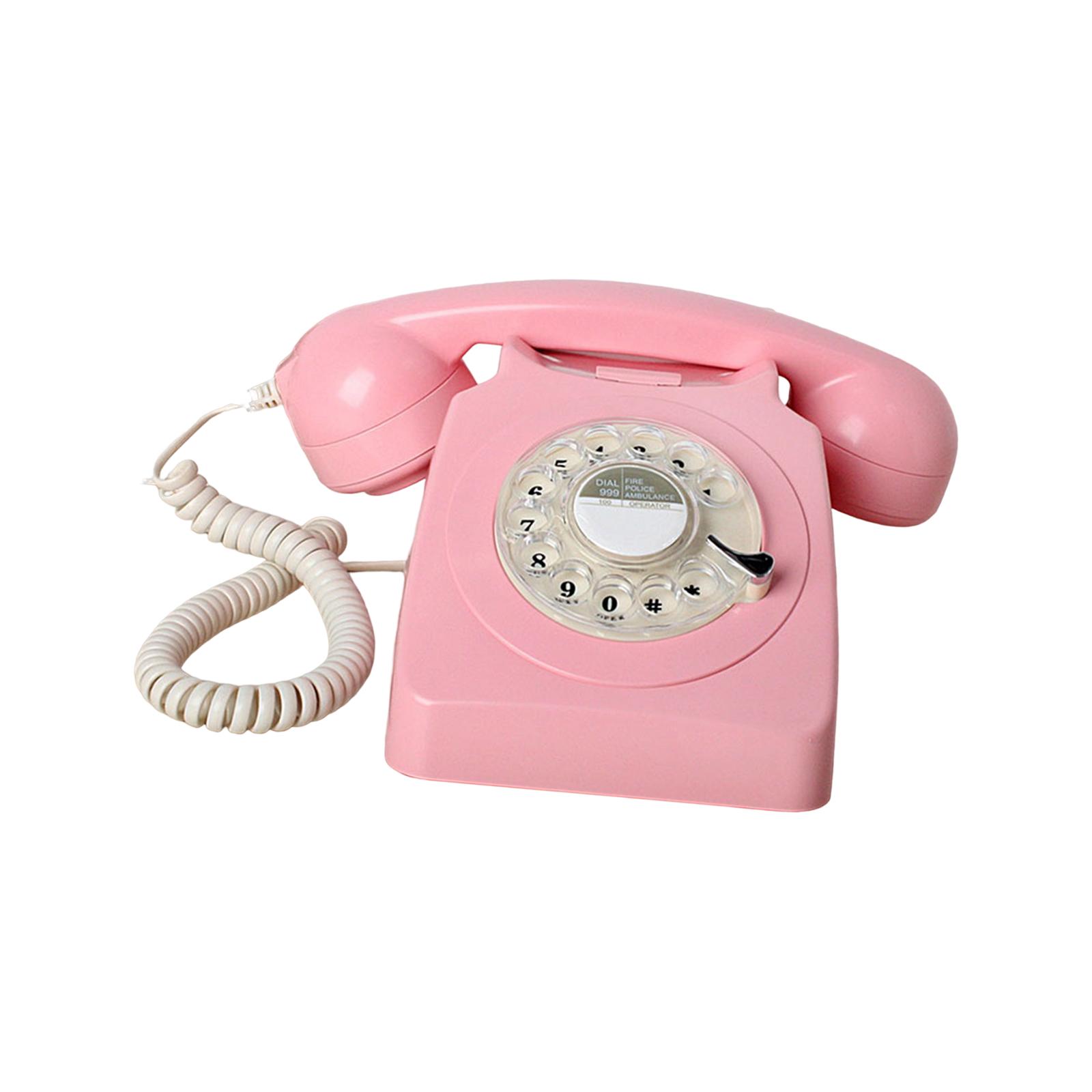 Bothyi - Teléfono Fijo De Estilo Retro Teléfono Decorativo