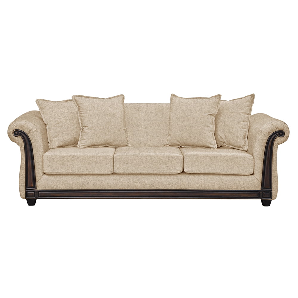 Sofá Esmirna 3c Tela Beige | Lider