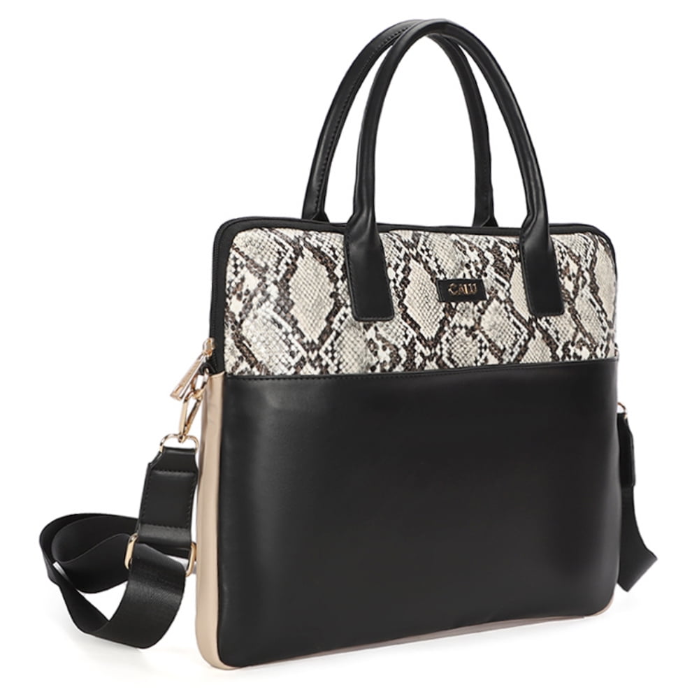 Porta Notebook Cartera Amapola Piton Beige Calu | Lider