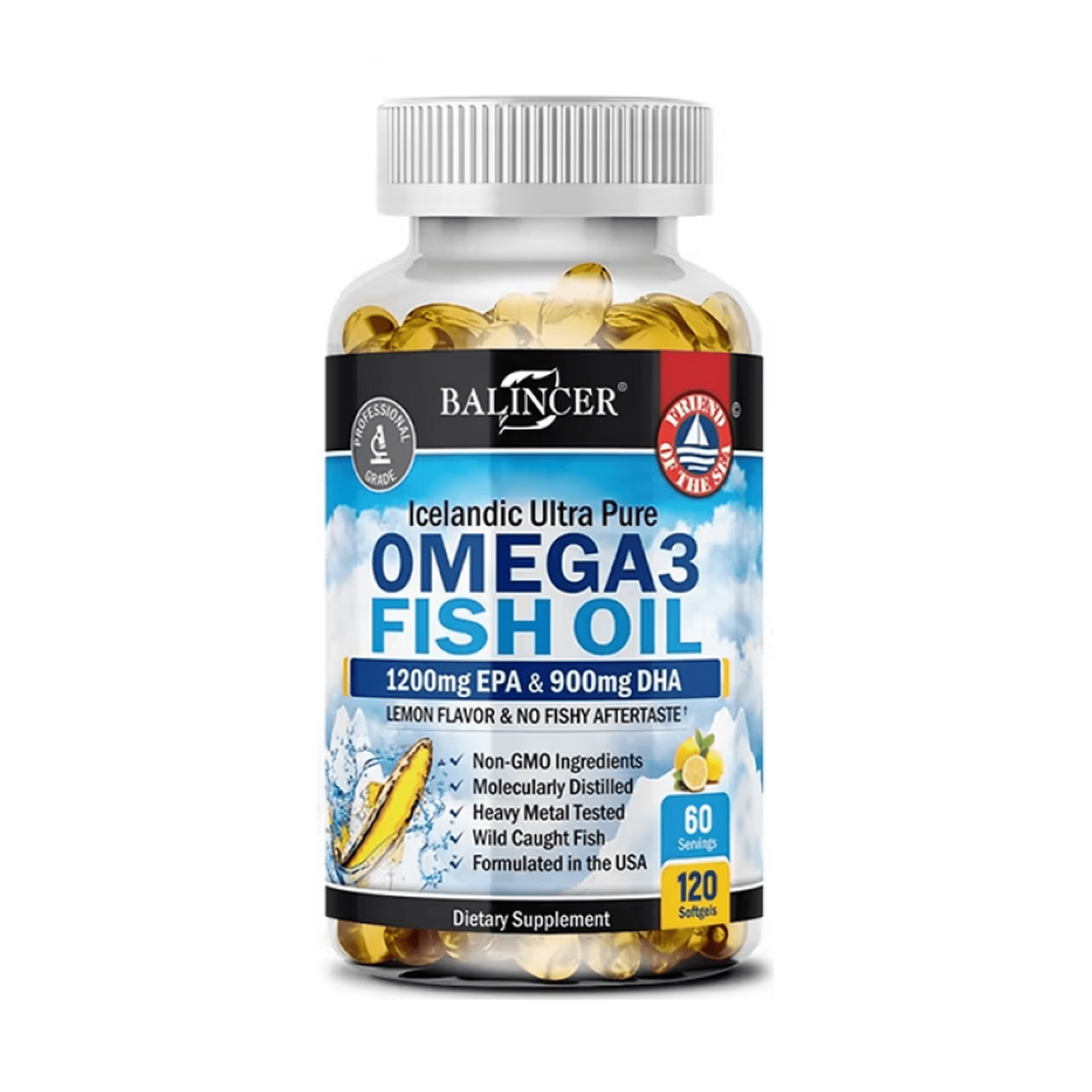 Balincer Icelandic Fish Oil 2250mg Omega 3 Epa/dha 120 Gel | Lider