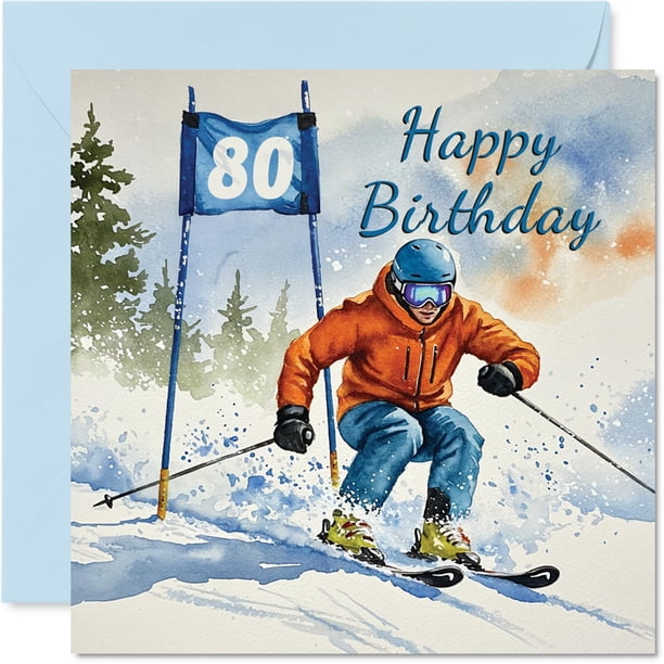 Tarjeta de felicitación Stuff4 para celebración de 80 cumpleaños, 14,5 ...