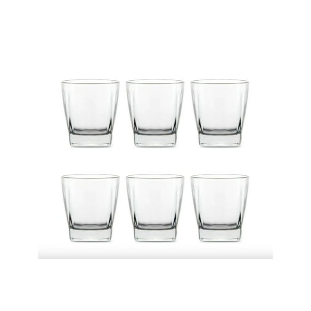 Set 6 Vasos Vidrio Base Cuadrada 285ml Moderno | Lider