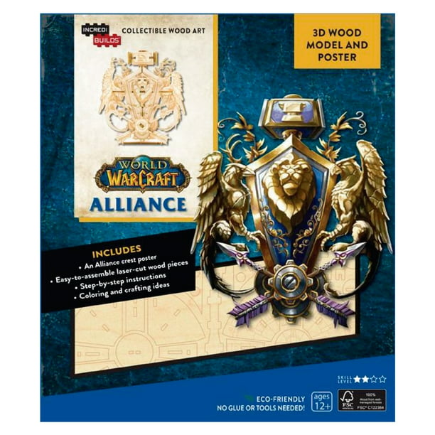 World Of Warcraft Alliance Modelo Armable En Madera | Lider