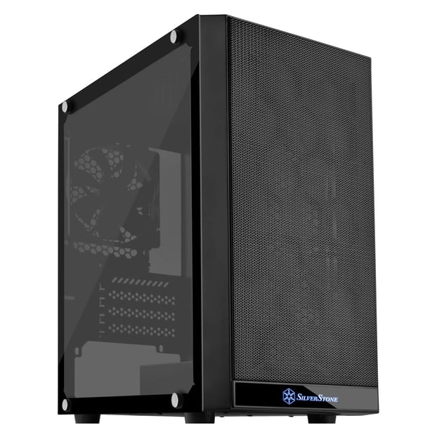 Gabinete para computadora SilverStone Micro-ATX PS15B-G con panel de ...