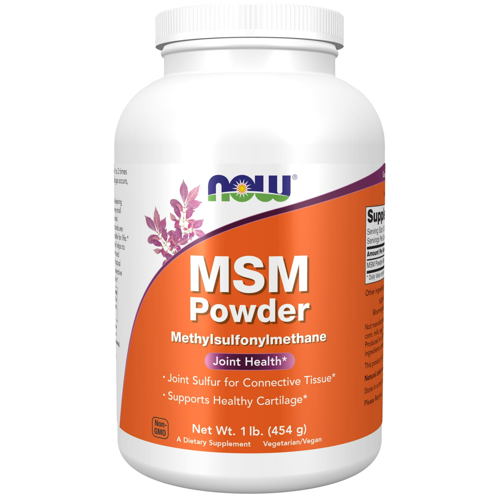 Supplement NOW MSM (metilsulfonilmetano) en polvo 454 g | Lider