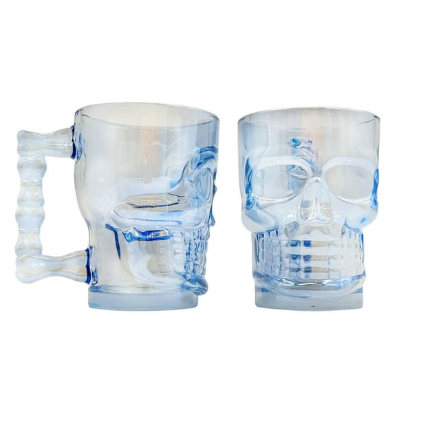 Vasos cerveceros set 2 shop 540ml calavera azul | Lider